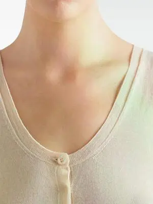 Prada Buttoned Cashmere Tank Top