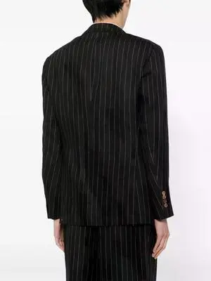 Brunello Cucinelli Pinstripe Virgin Wool Blazer - Grey
