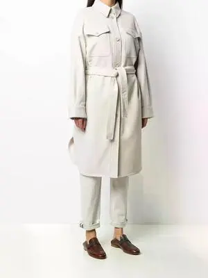 Brunello Cucinelli Belted Denim Coat