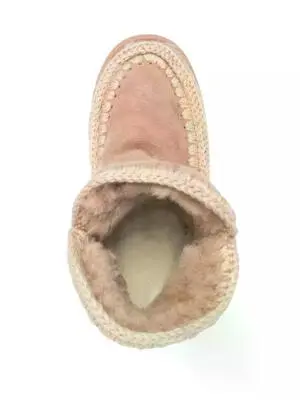 Mou Faux Fur-lined Calf Leather Ankle Boots - Neutrals