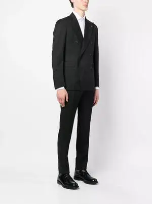 Tagliatore Double Breasted Suit - Black