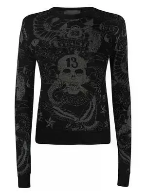 John Richmond Patterned-jacquard Top