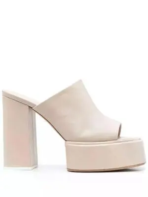 3JUIN Leather Block Heel Sandals