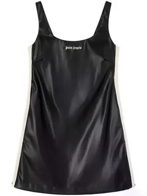 Palm Angels Logo-embroidered Square-neck Minidress