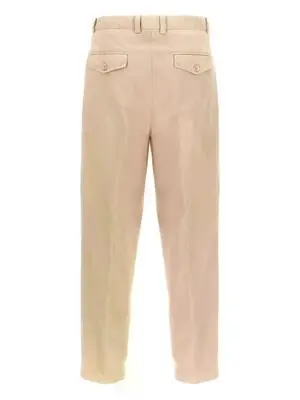 Brunello Cucinelli Mid-rise Tapered Cotton Trousers
