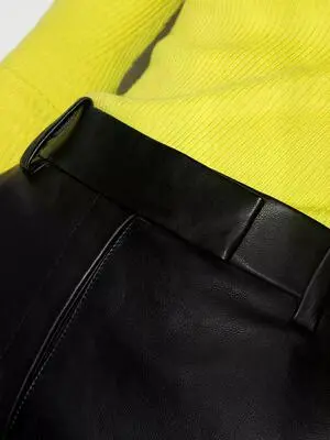 Khaite Melie Cropped Leather Trousers