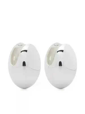 EMILI Medium Loe Hoop Earrings - Silver
