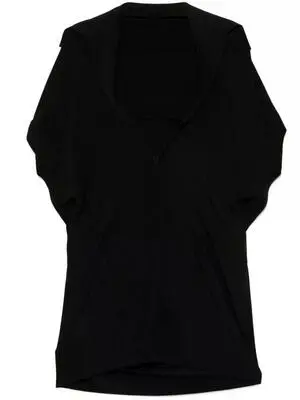 Yohji Yamamoto V-neck Sleeveless Dress