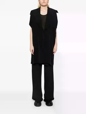 Yohji Yamamoto V-neck Sleeveless Dress