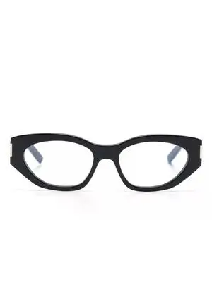 Saint Laurent Polished Cat-eye Glasses - Black
