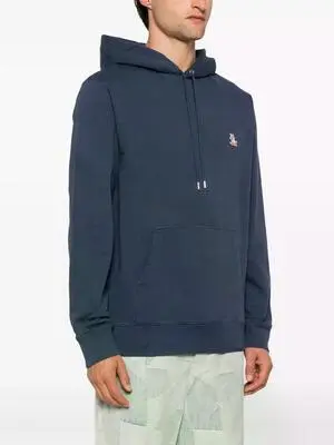 Maison Kitsuné Fox Head Cotton Hoodie - Blue