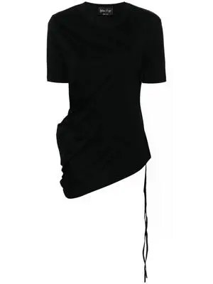 Andrea Ya'aqov Asymmetric Cotton T-shirt - Black