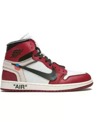 JORDAN X Off-white Air 1 Chicago Sneakers - Red
