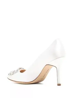Manolo Blahnik Hangisi 90mm Satin Pumps