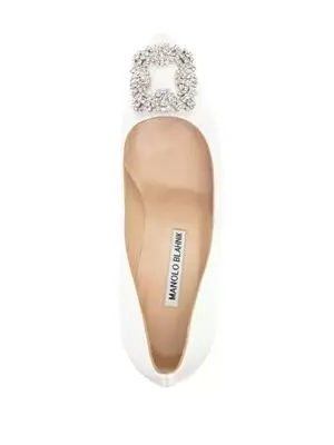 Manolo Blahnik Hangisi 90mm Satin Pumps