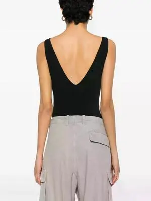 ENTIRE STUDIOS V-neck Bodysuit - Black