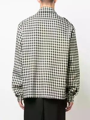 Roberto Cavalli Studded Gingham Wool-blend Shirt