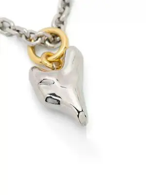 VANN JEWELRY Two-tone Heart Pendant Necklace