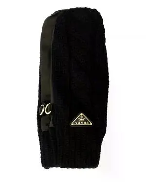 Prada Enamel-triangle Logo Gloves