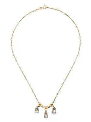 LEANDRA 18kt Yellow Taper-cut Diamond Necklace - Gold