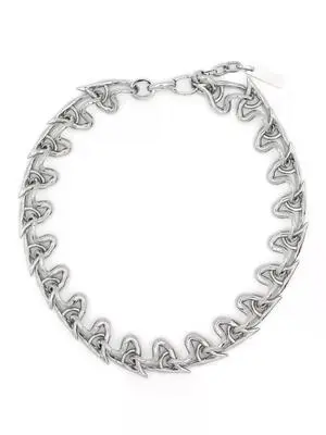 VANN JEWELRY All-over Hearts Choker Necklace - Silver