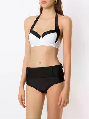 AMIR SLAMA Two-tone High-rise Bikini Set
