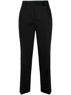 Prada Logo-plaque Cropped Trousers