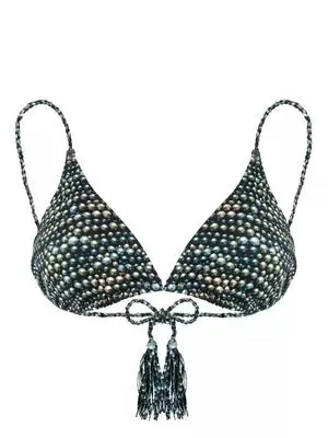 Vilebrequin Pearl-print Bikini Top - Black