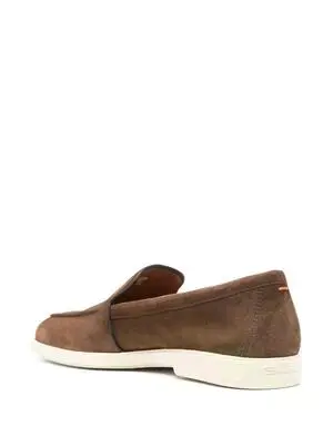Santoni Malibu Suede Loafers - Brown