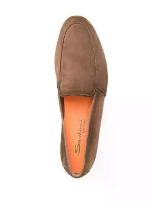 Santoni Malibu Suede Loafers - Brown