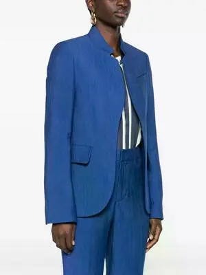 Zadig&Voltaire Open-front Twill Blazer - Blue