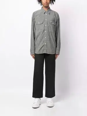 Visvim Logo-print Paint-splatter Shirt