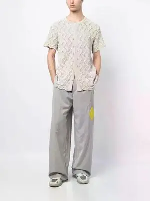 ROBYN LYNCH Wave Short-sleeve Cotton Cardigan