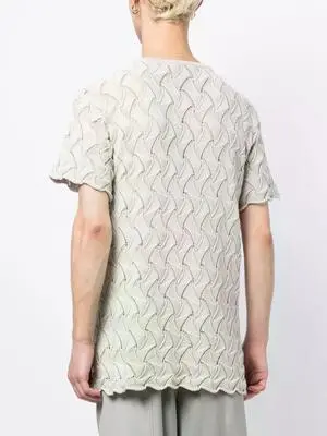 ROBYN LYNCH Wave Short-sleeve Cotton Cardigan