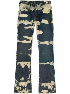 STAIN SHADE Bleached Bootcut Jeans - Blue
