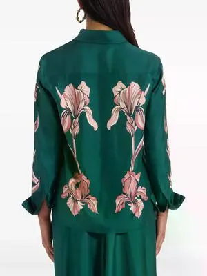 La DoubleJ Floral Print Satin Shirt