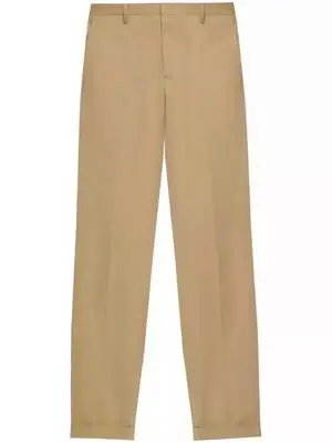 Paul Smith Slim Chinos With Button And Zip Fastening - Neutrals