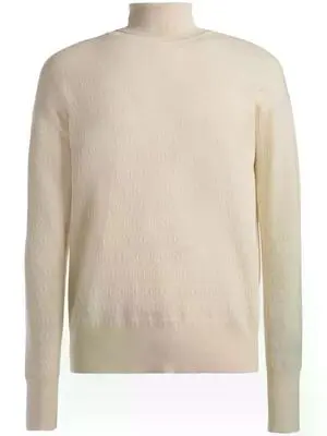 Bally Monogram-jacquard Roll-neck Jumper