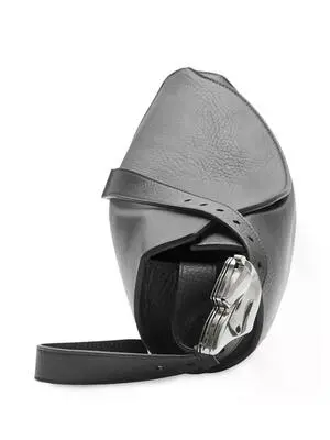 Burberry Leather Shoulder Bag With Equestrian Knight Motif