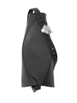 Burberry Leather Shoulder Bag With Equestrian Knight Motif
