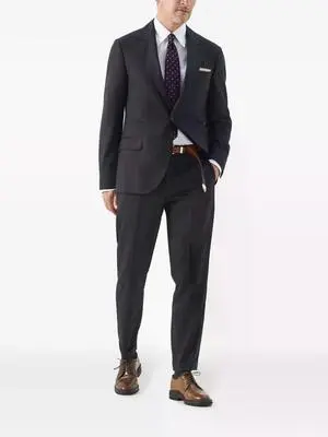 Brunello Cucinelli Houndstooth Virgin-wool Blazer - Grey