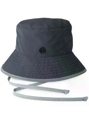 MAISON MICHEL Angele Cotton Bucket Hat - Grey
