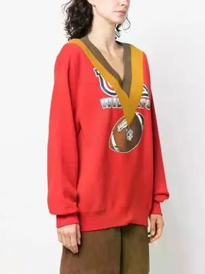 Colville Graphic-print V-neck Sweatshirt