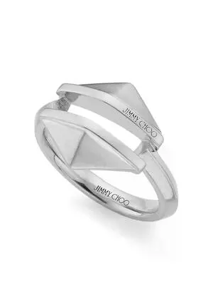 JIMMY CHOO Diamond Logo-engraved Ring