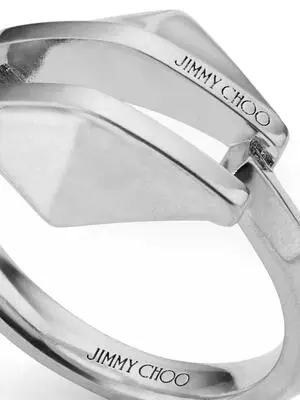 JIMMY CHOO Diamond Logo-engraved Ring