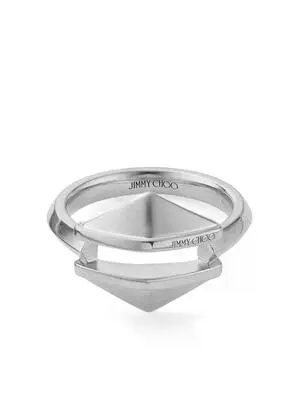JIMMY CHOO Diamond Logo-engraved Ring