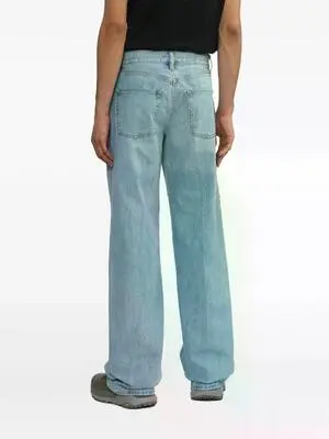 Helmut Lang Mid-rise Wide-leg Jeans - Blue