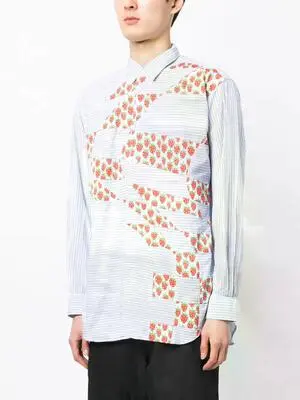Comme Des Garçons X Brent Westfall Strawberry Patchwork Shirt