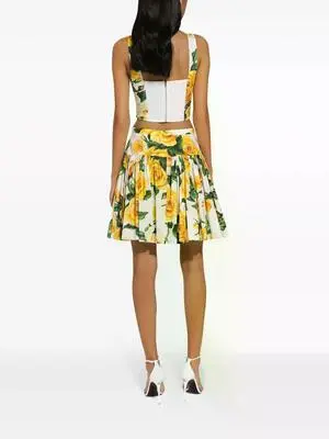 Dolce & Gabbana Rose-print Corset Top