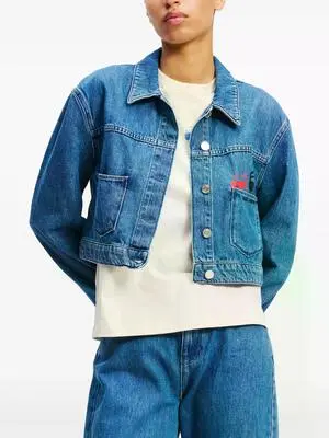 Karl Lagerfeld Ikon Cropped Denim Jacket